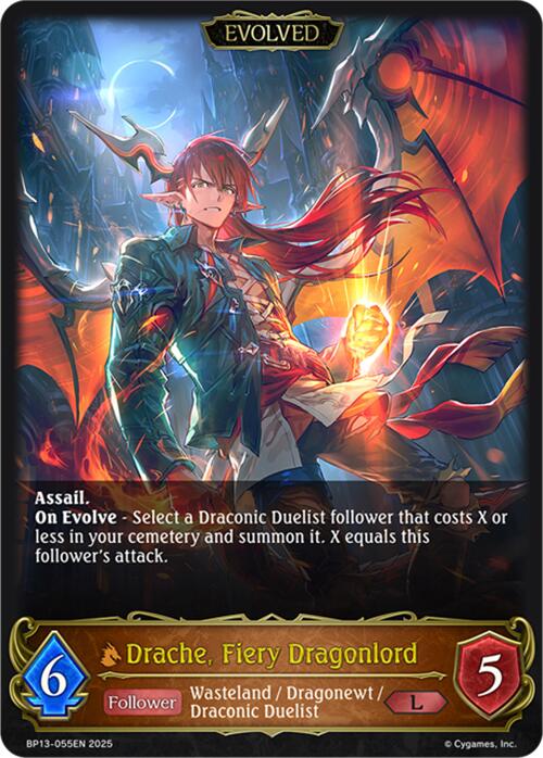 Drache, Fiery Dragonlord (Evolved) [BP13 - BP13-055EN] – PunkOuter Games